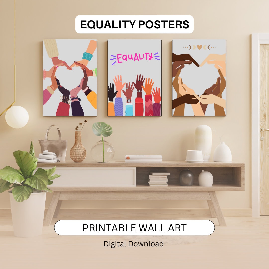 Equality Posters, Inclusivity Art, Diversity Decor, Social Justice ...