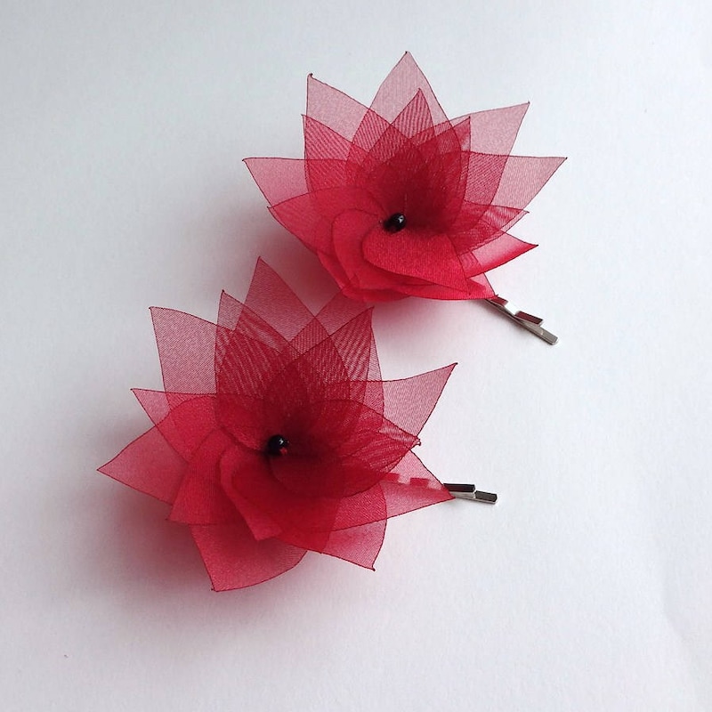 Red Hair Flower - Etsy