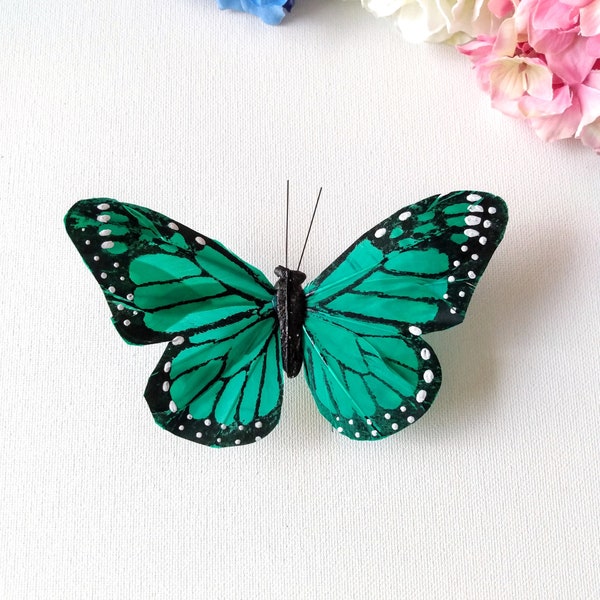 Green Butterfly Hair Clip - Etsy