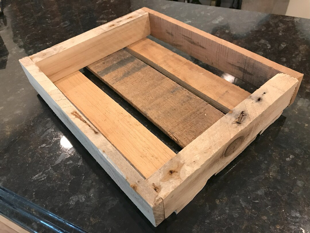 Rustic Reclaimed Wooden Box - 13" Wide X 10.5" Deep X 2" Tall - Etsy