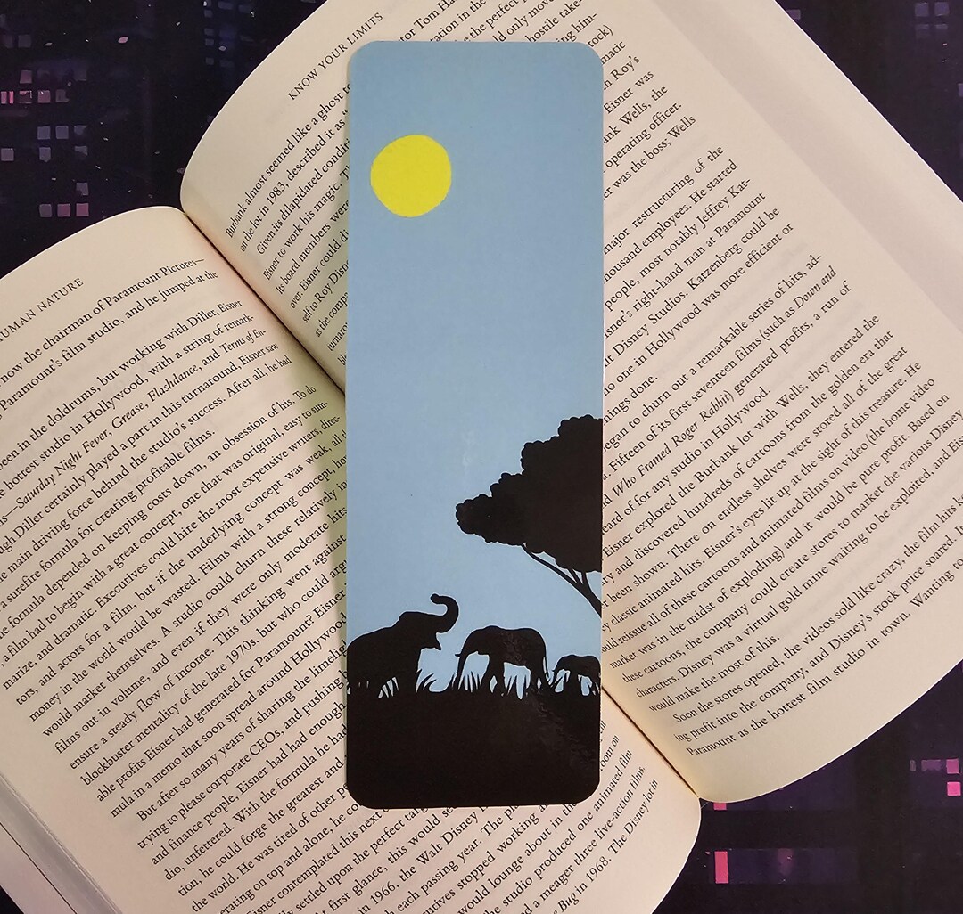 Elephant Family Scenery Bookmark, African Nature Bookmarks, Scenery ...