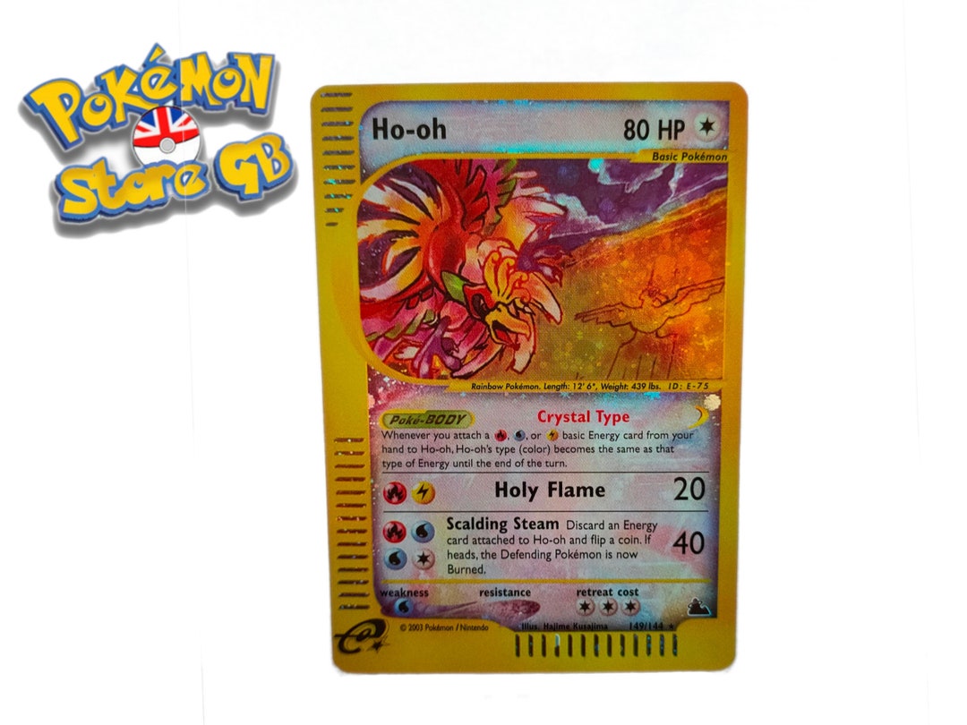 Pokemon Card Trading Card Skyridge No. 149/144 Ho-oh Holo - Etsy