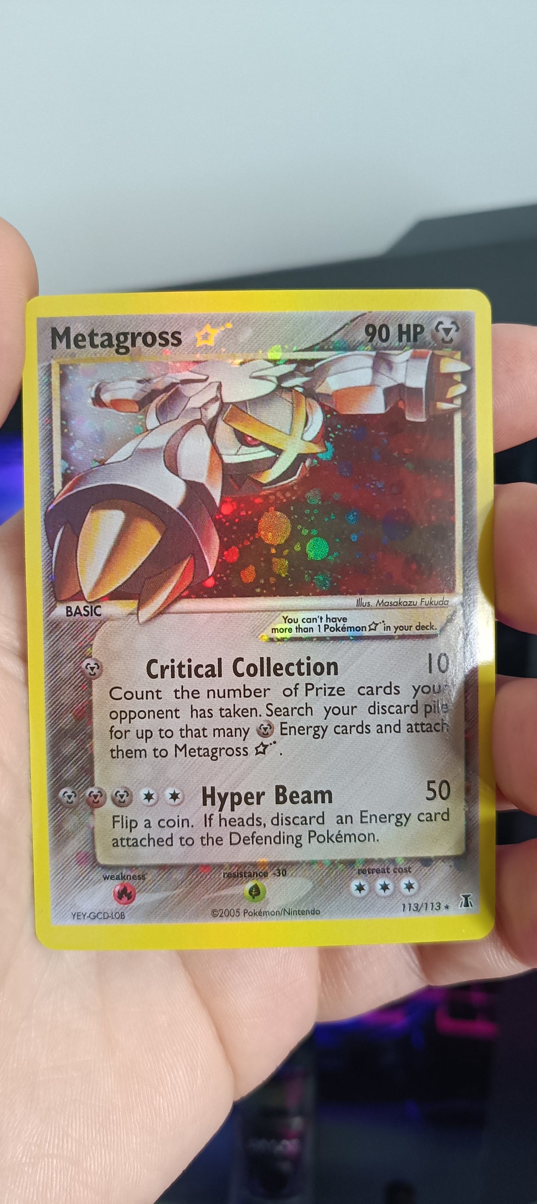 Metagross EX Delta Species Custom Card Ultra Rare Holo - Etsy