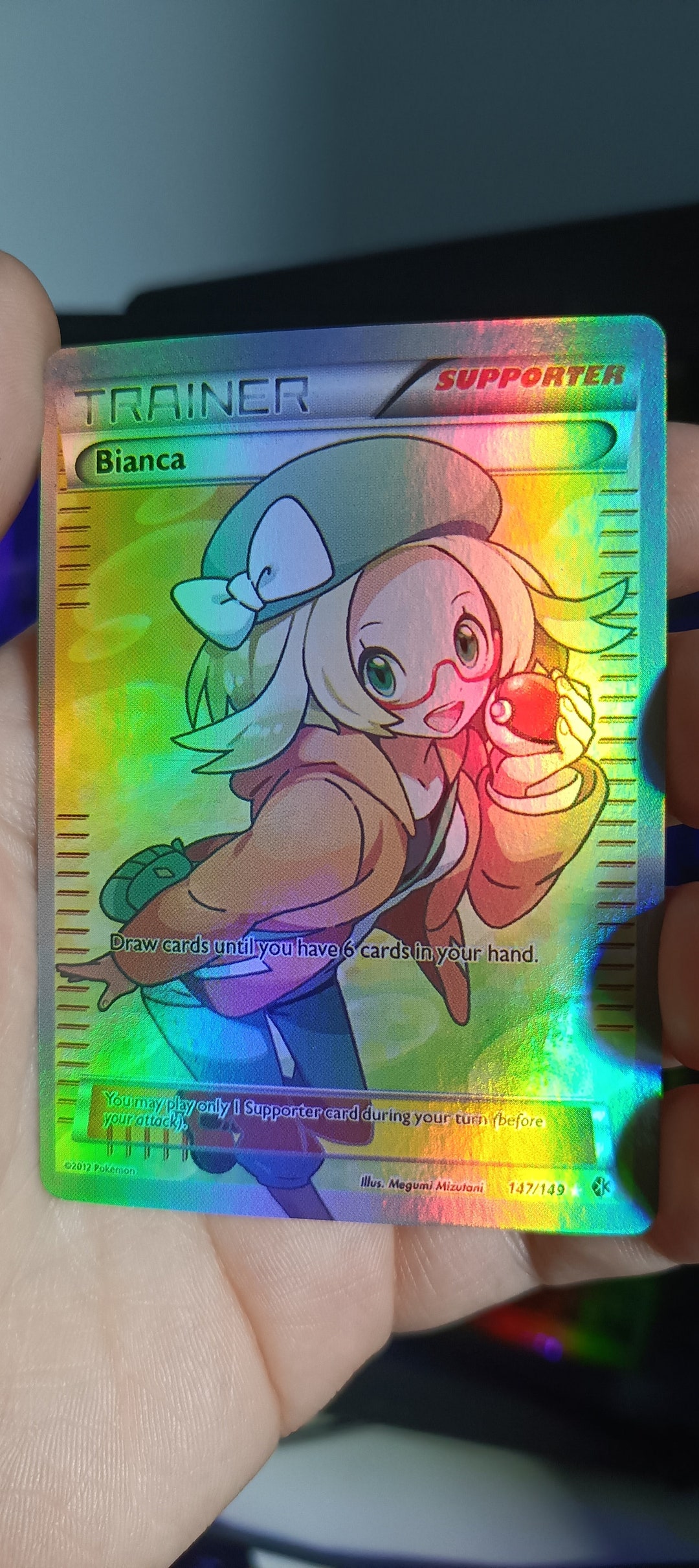 Custom Trainer Bianca 147/149 Full Art Boundaries Crossed Rare Holo - Etsy