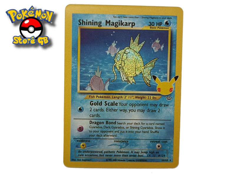 Shining Magikarp 66/64 neo Revelation Rare Holo Pokemon Card ...