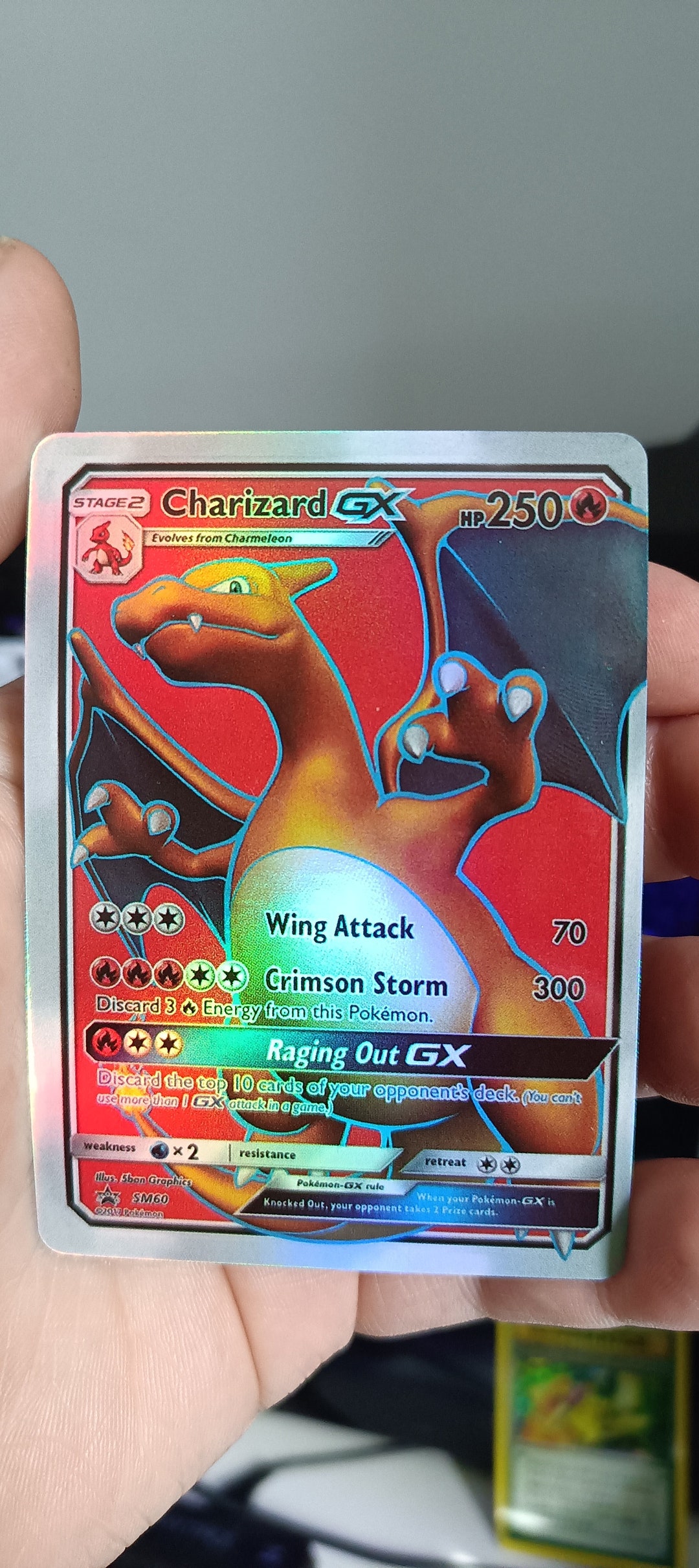 Custom Charizard GX Full Art Sm60 Sun & Moon Promo Card NM Handmade - Etsy