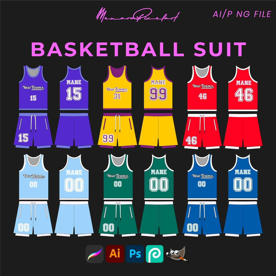 Tracksuit V10 Basketball Suit Jersey Short Streetwear Vector Mockups ...