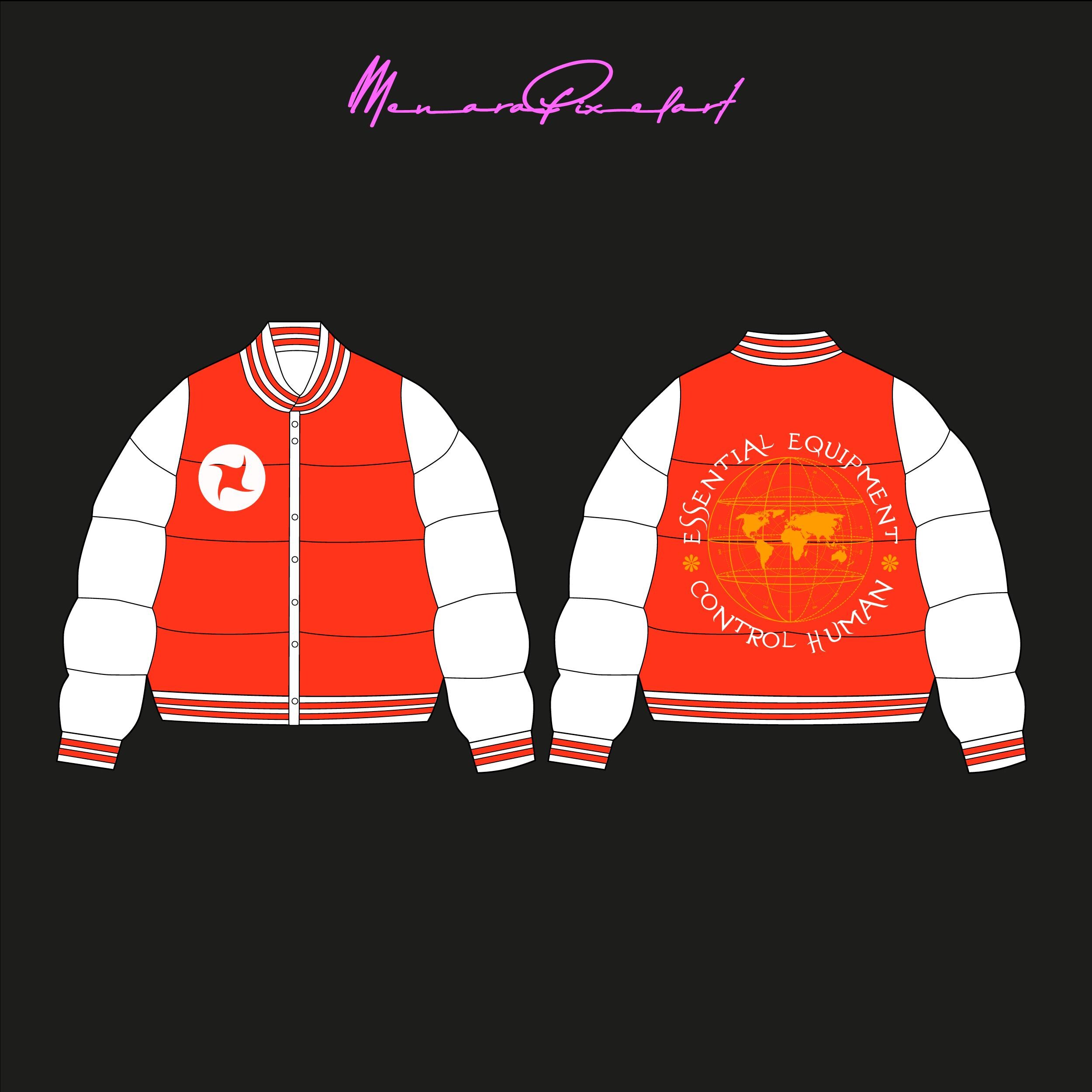 Varsity Jacket Mockup: Streetwear Vector Tech Pack (AI & PNG Files) - Etsy