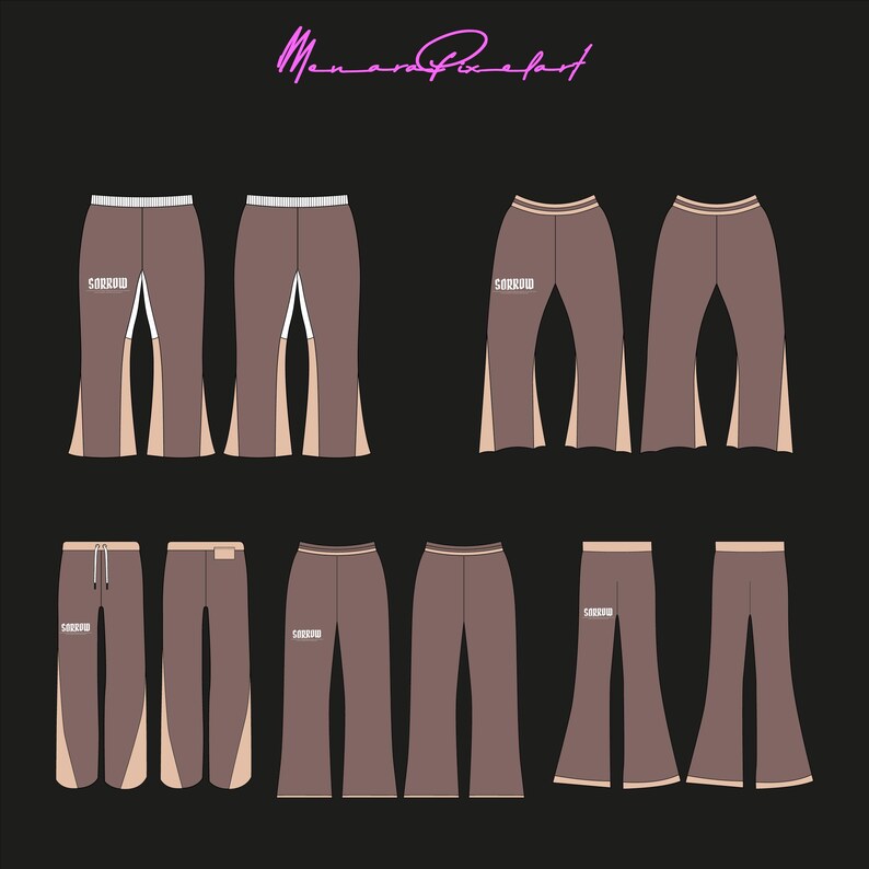 35 Pants Streetwear Vector Mock up Pack Mockups Clothes Brands Tech ...