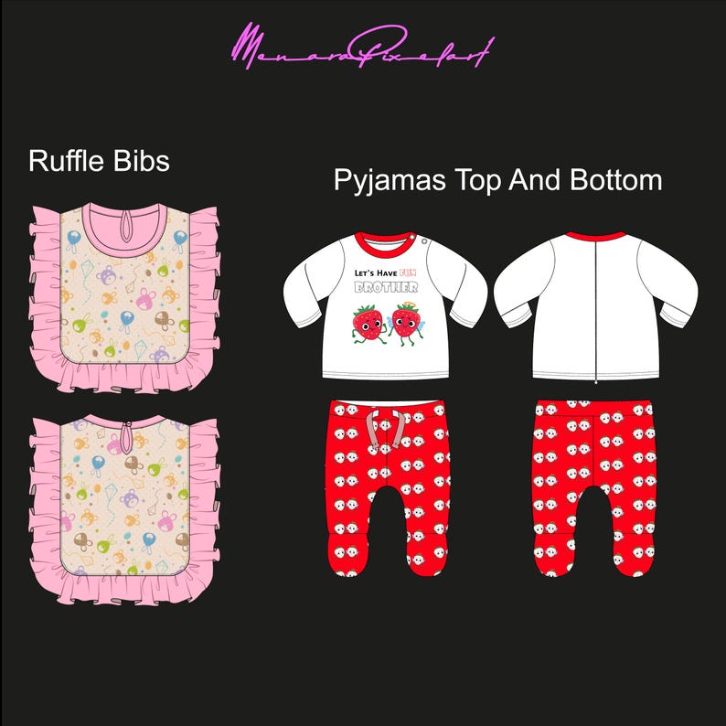 50 Kids Streetwear Vector Mock up Pack Mockups Clothes Brand Tech Pack ...