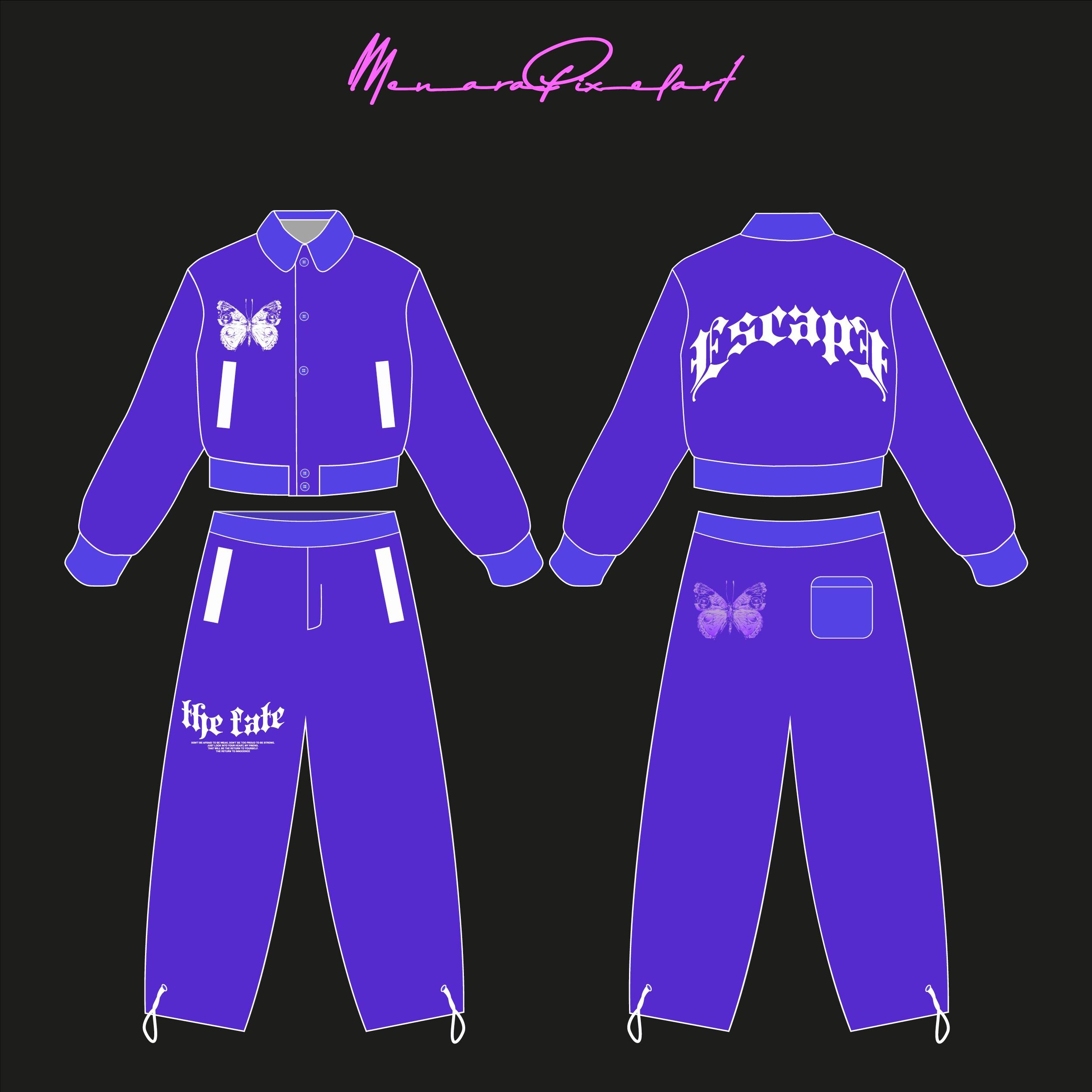 Tracksuit V3 Sport Pants With Varsity Jacket Streetwear Vector Mockup ...