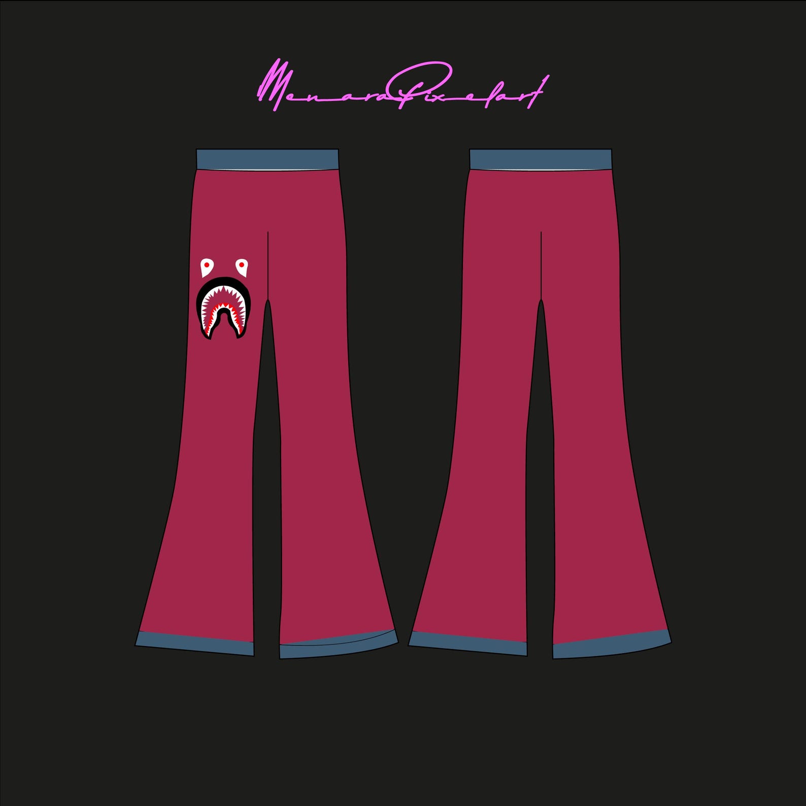 Flare Sweatpant Mockup: Streetwear Vector Tech Pack (AI & PNG Files) - Etsy