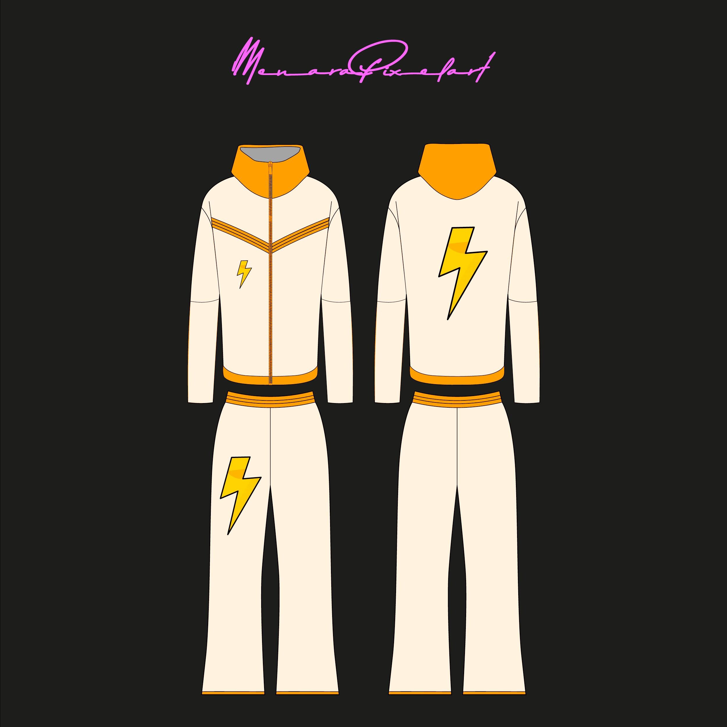 Tracksuit V5 Basic Flare Pant With Tech Jacket Streetwear Vector Mockup ...