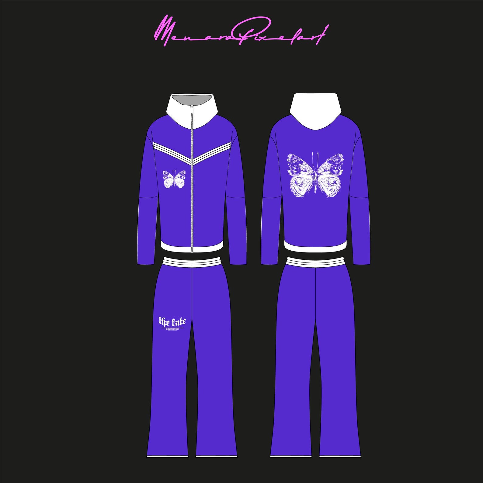Tracksuit V5 Basic Flare Pant With Tech Jacket Streetwear Vector Mockup ...