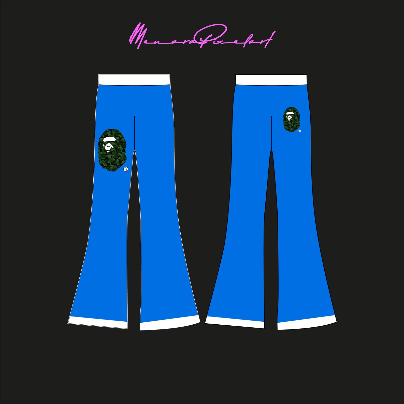 Flare Sweatpant Mockup: Streetwear Vector Tech Pack (AI & PNG Files) - Etsy