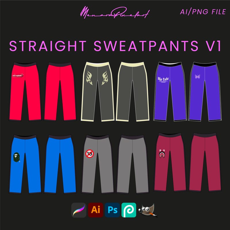 Flared Sweatpants Mockup - Etsy