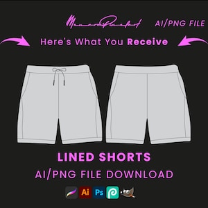 Lined Shorts Streetwear Vector Mockup Pack Streetwear Mockup Template ...