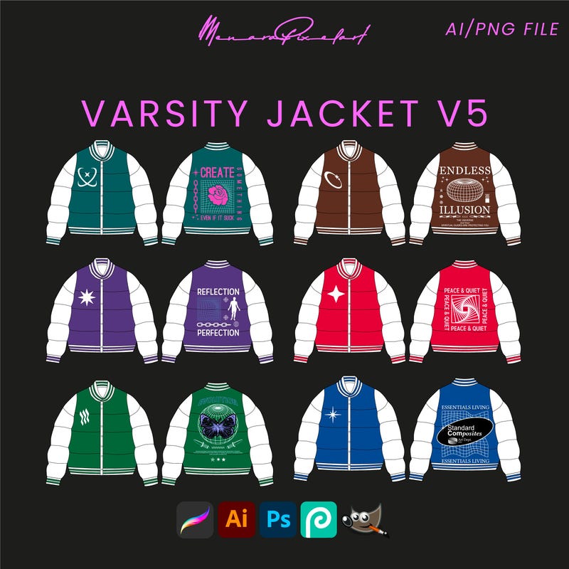 Varsity Jacket Pattern - Etsy