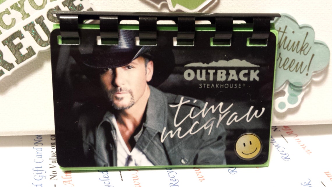 Tim Mcgraw - Gift Card Notebook - Etsy