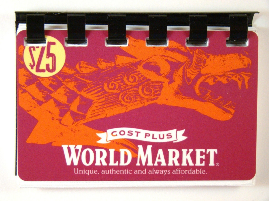 World Market - Gift Card Notebook - Etsy