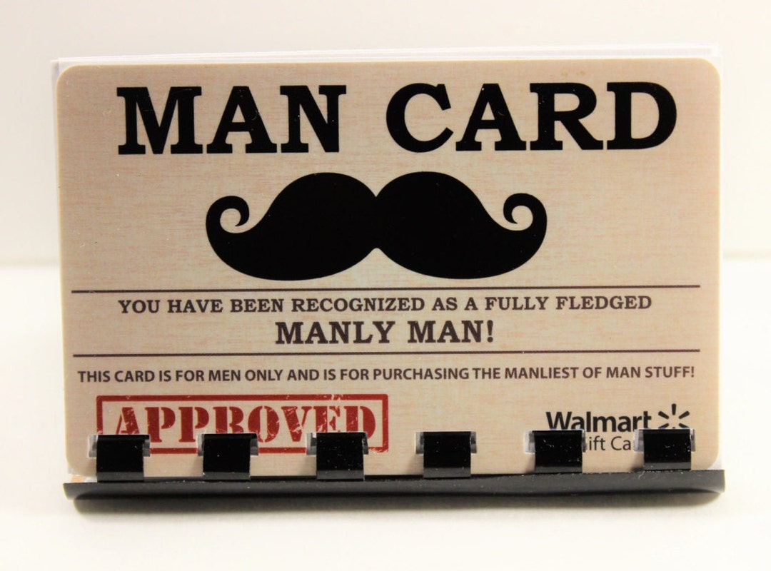 Man Card -- Gift Card Notebook - Etsy
