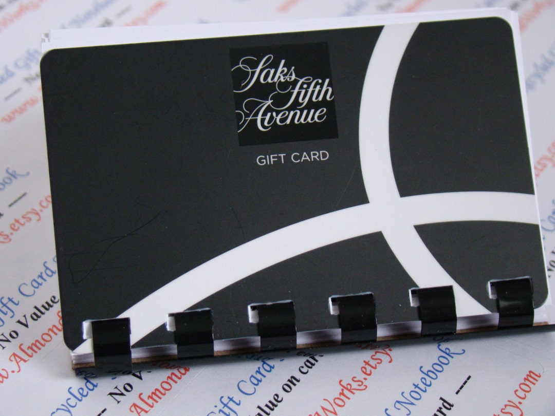 Saks 5th Ave -- Gift Card Notebook - Etsy