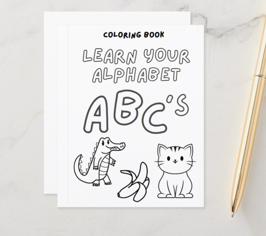 Learn Your Alphabet Abc's Coloring Book, Alphabet Coloring Book, ABC ...