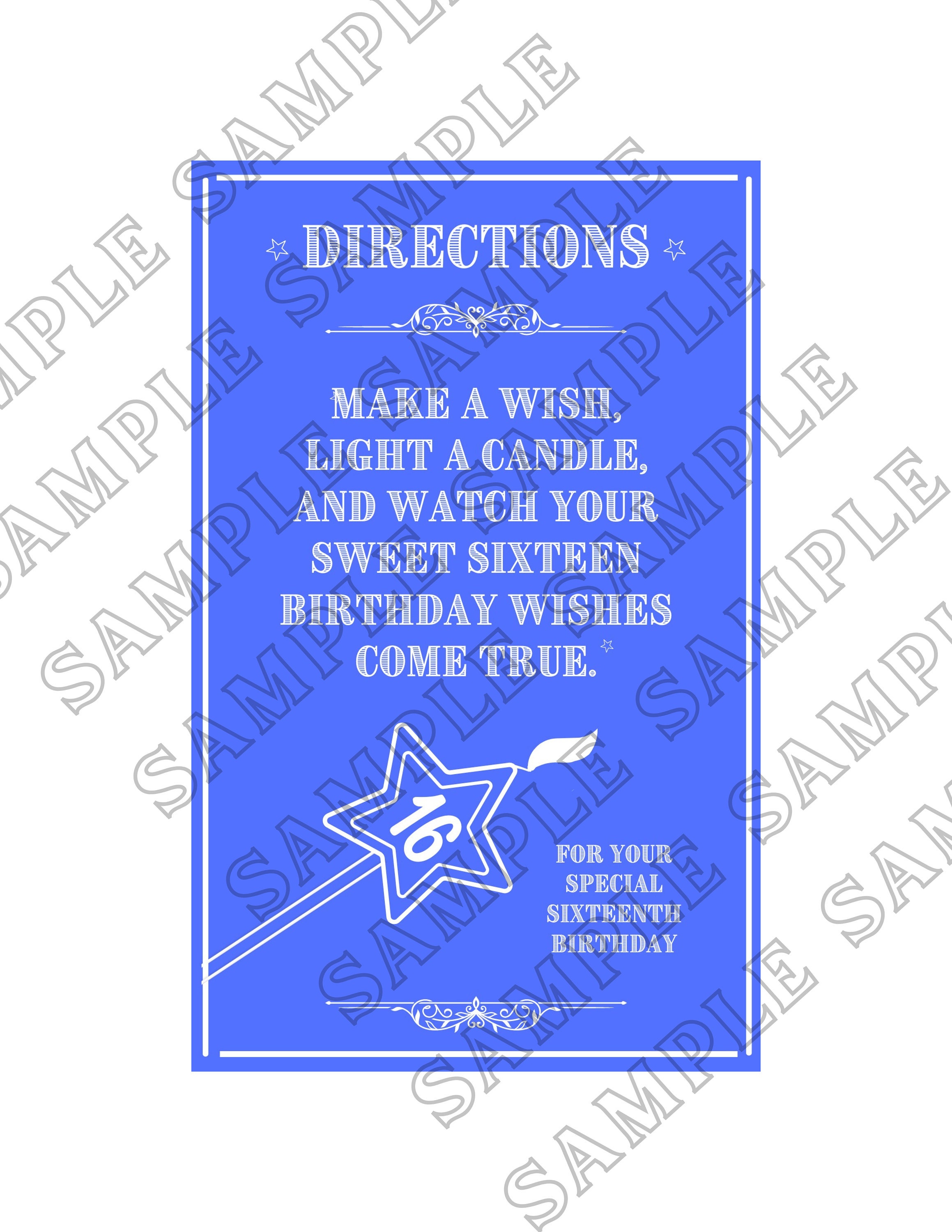 16 Wishes Movie Candle Box Digital Printable Professional Lookalike ...