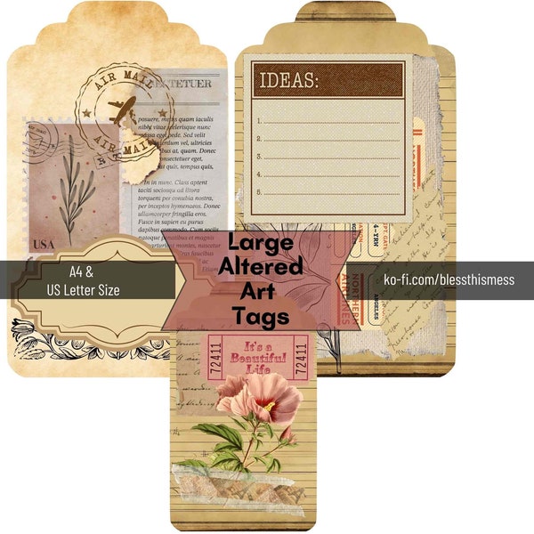 Altered Art Tags - Etsy