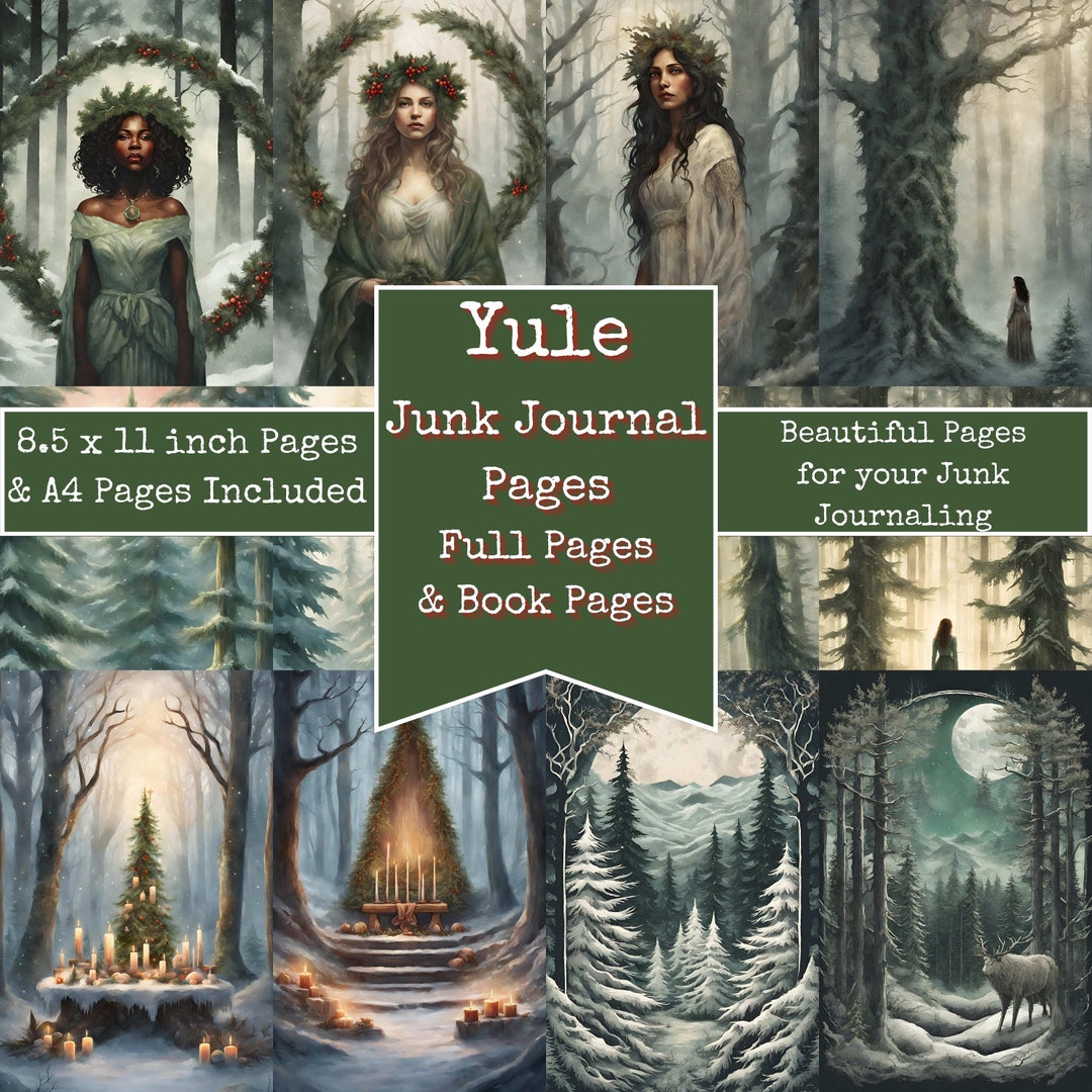 Yule Junk Journal Pages, Holiday Junk Journal, Printable, Paper, Book ...