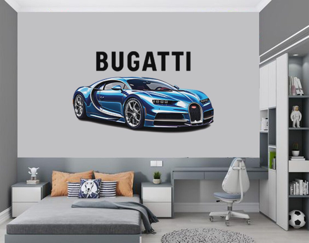 Removable Vinyl Bugatti Veyron Wall Decal Sport Car Wall Motor World ...