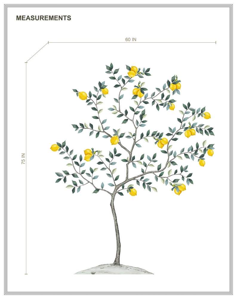 Lemon Tree Wall Decal, Wall Art, Wall Sticker - Etsy