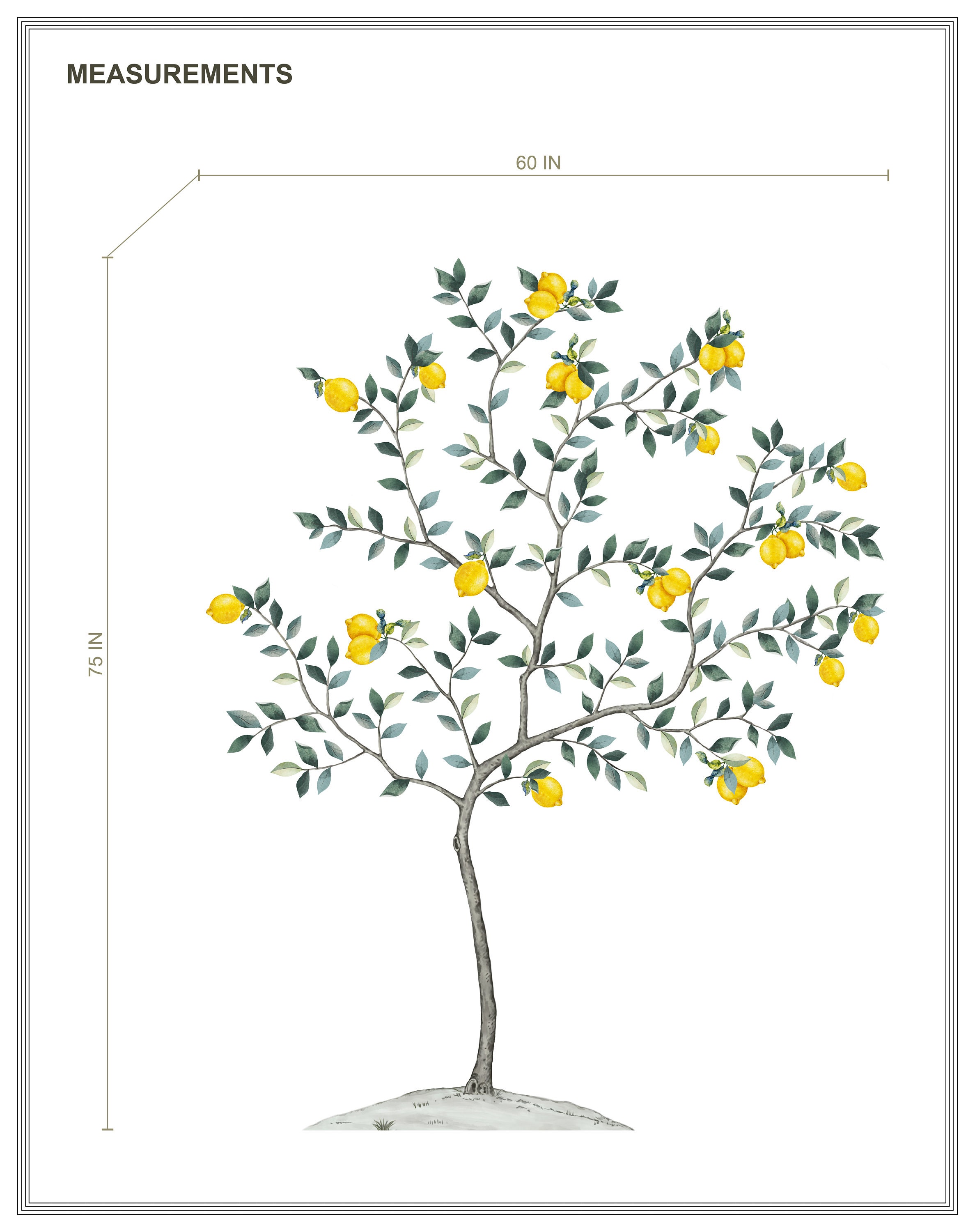 Lemon Tree Wall Decal, Wall Art, Wall Sticker - Etsy