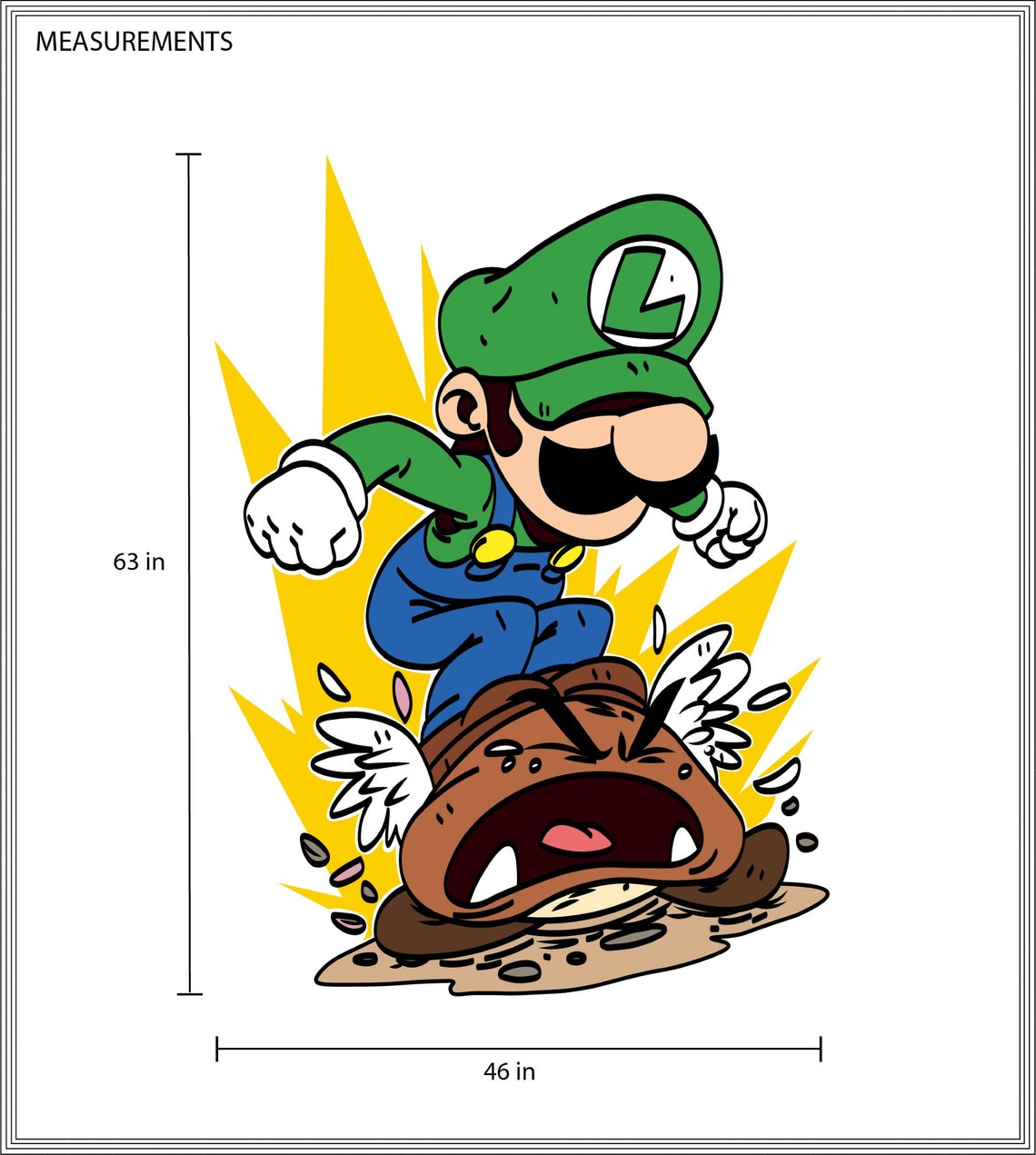 Peel and Stick Super Mario Wall Decal Nintendo Games Decal Luigi Wall ...