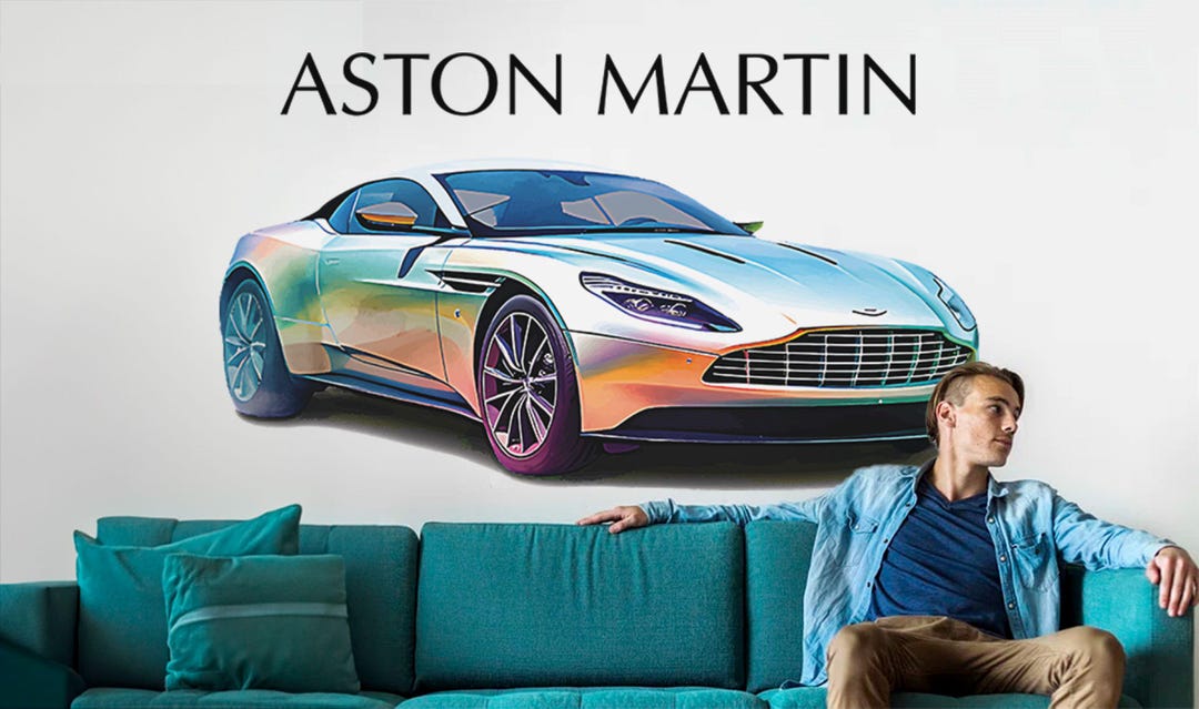 Removable Vinyl Aston Martin DB11 Wall Decal Sport Car Wall Motor World ...
