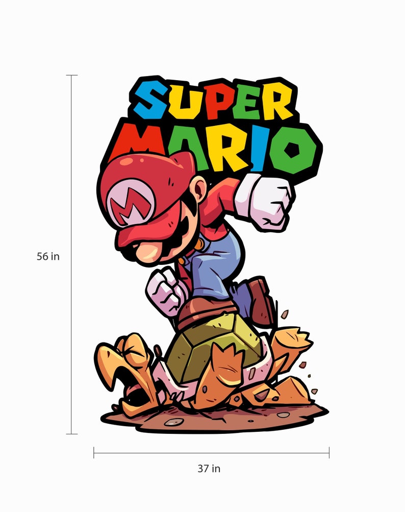 Super Mario Peel and Stick Wall Decal, Kid Room Decor - Etsy