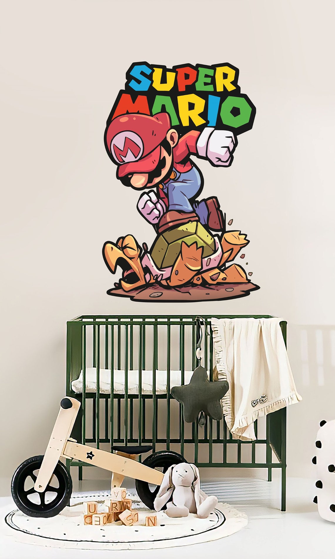 Removable Super Mario Wall Decal Super Mario Bros Wall Sticker Games ...
