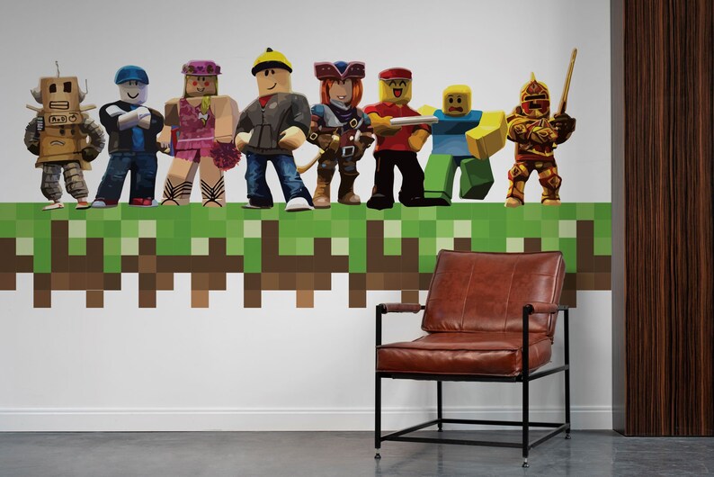 Peel and Stick Minecraft Wall Decal Nintendo Games Wall Sticker Kid ...