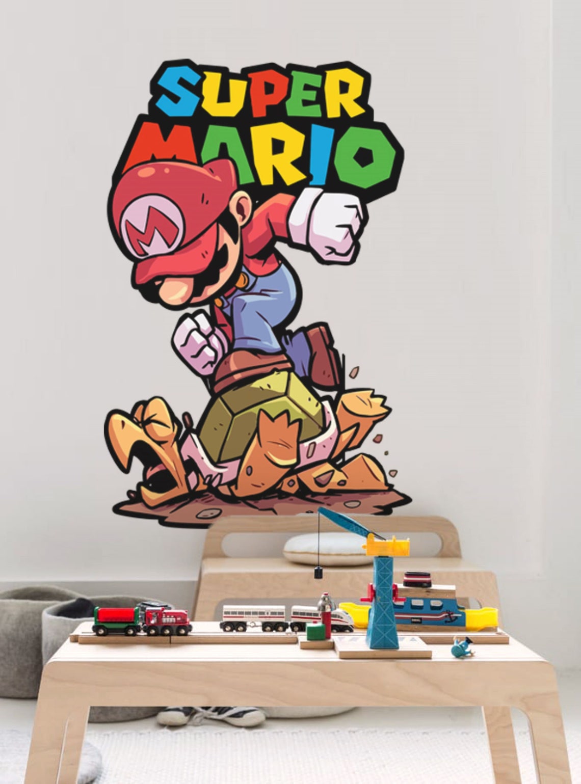 Removable Super Mario Wall Decal Super Mario Bros Wall Sticker Games ...