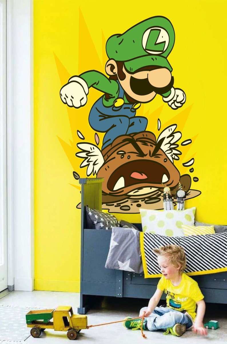 Super Mario & Luigi Wall Decal, Nintendo Kid Room Decor - Etsy
