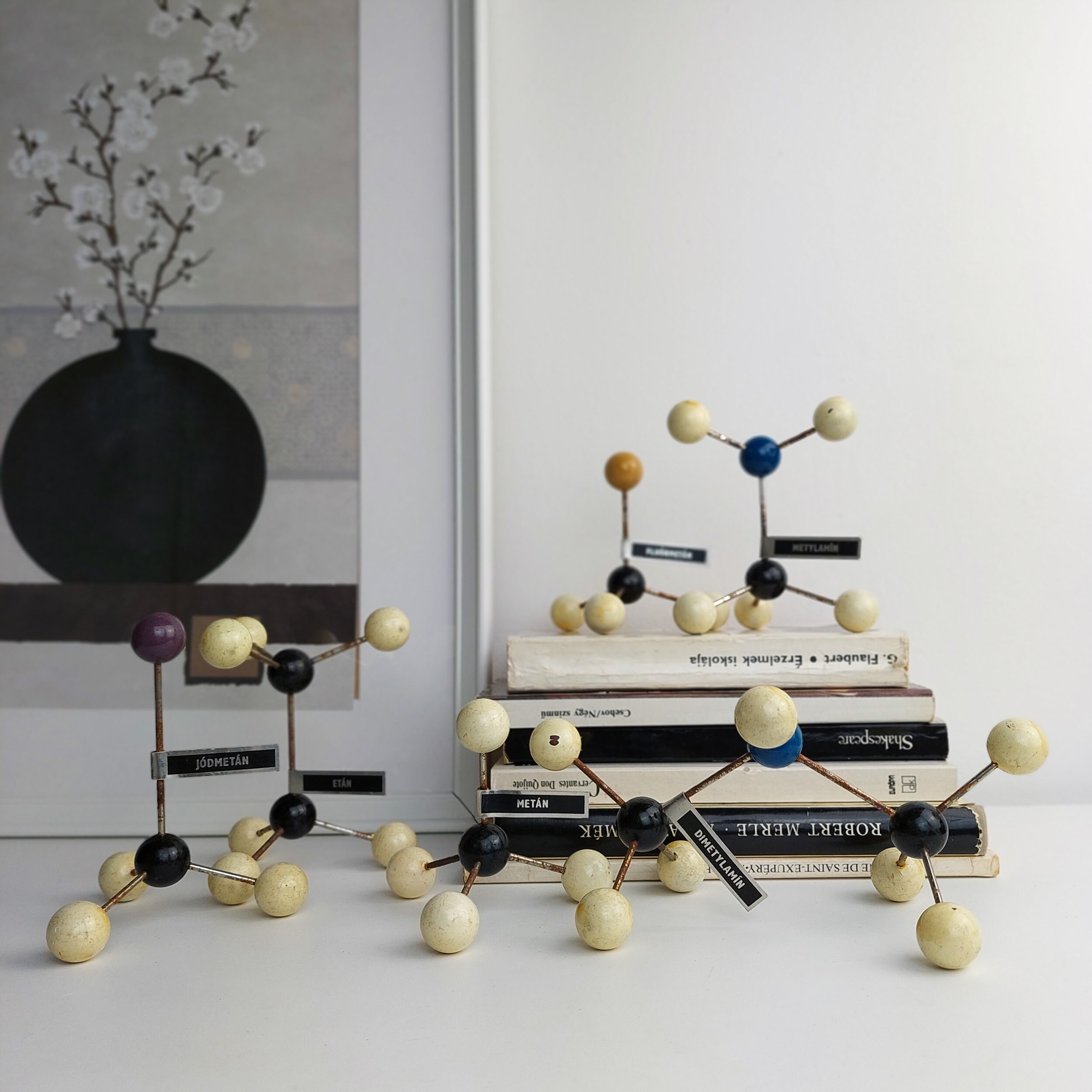 Vintage Molecule Model, Office Decor, Chemistry Teacher Gift, Science ...