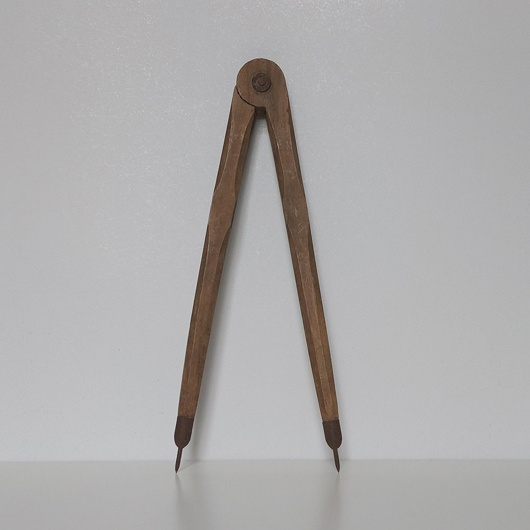 Drawing Compass Wood Tools for Men Tools Vintage Compass Drawing - Etsy