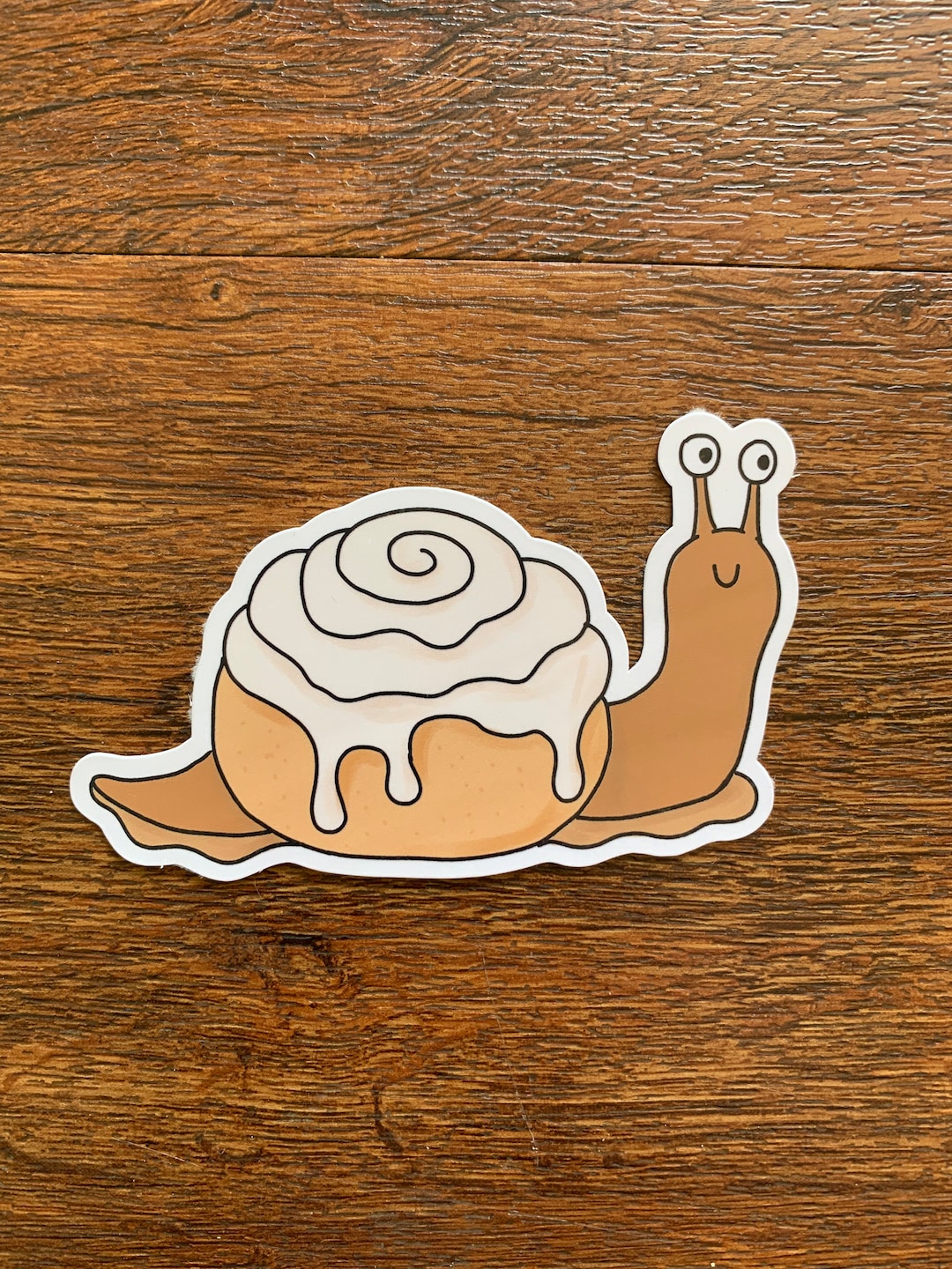 Cinnamon Roll Sticker, Cute Die Cut Vinyl Cinnasnail - Etsy