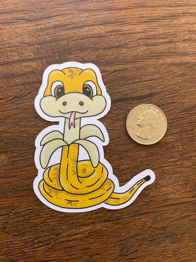 Banana Snake Large Die-cut Sticker - Etsy