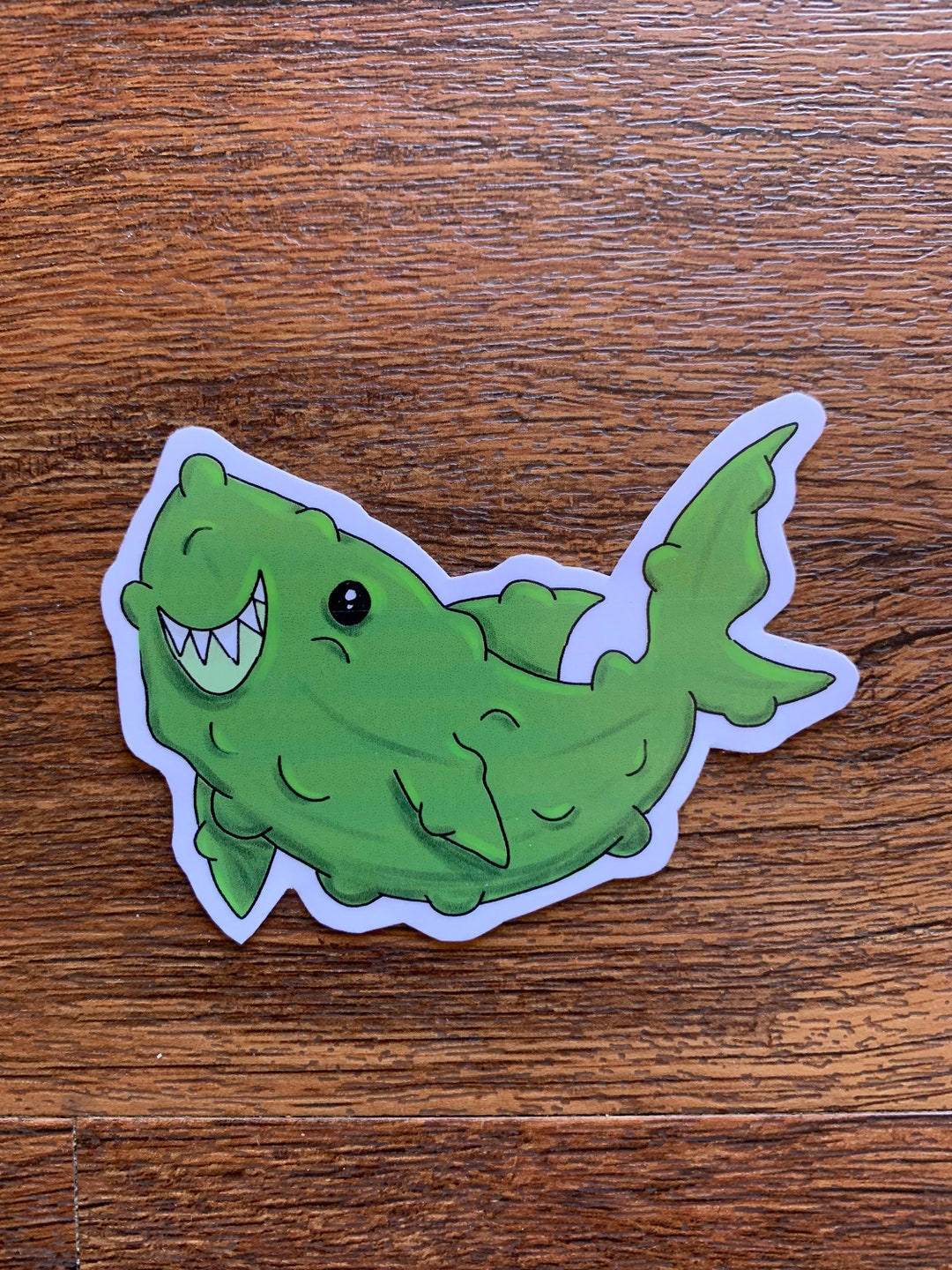 Pickle Shark Large Die-cut Sticker - Etsy