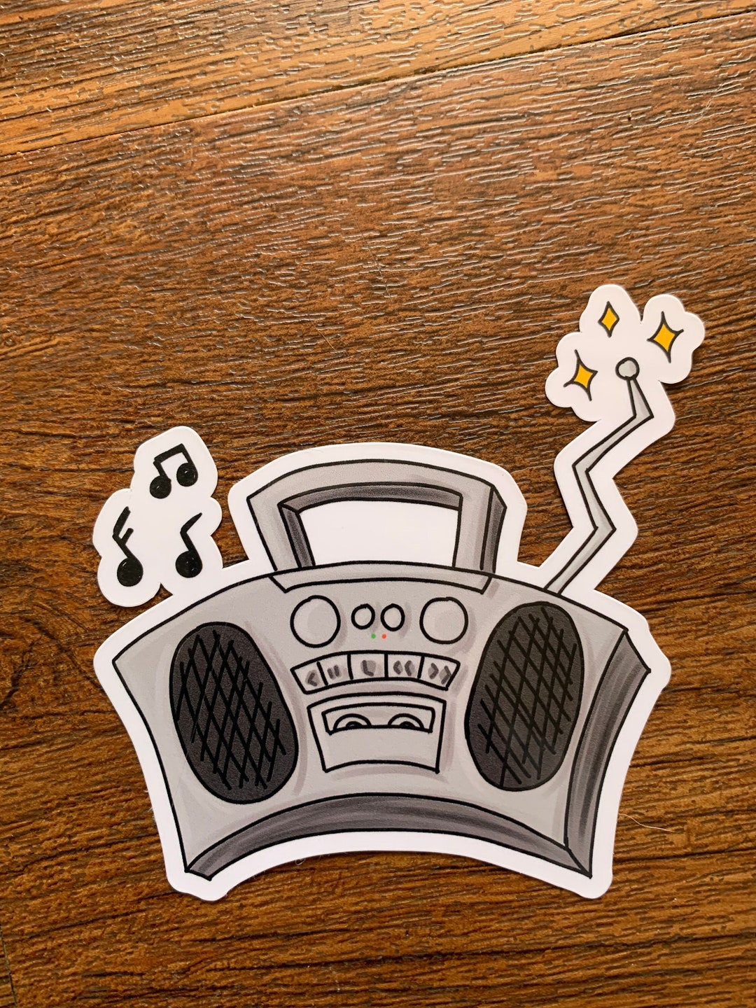 Boom Box Music Large Die-cut Sticker - Etsy