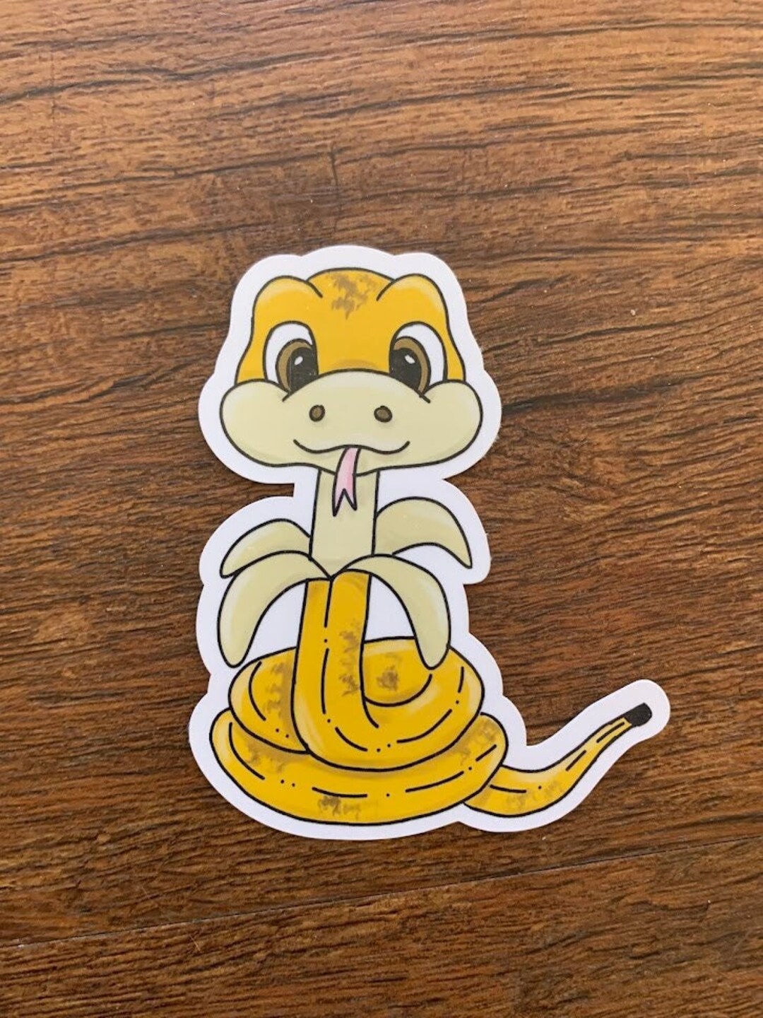 Banana Snake Large Die-cut Sticker - Etsy
