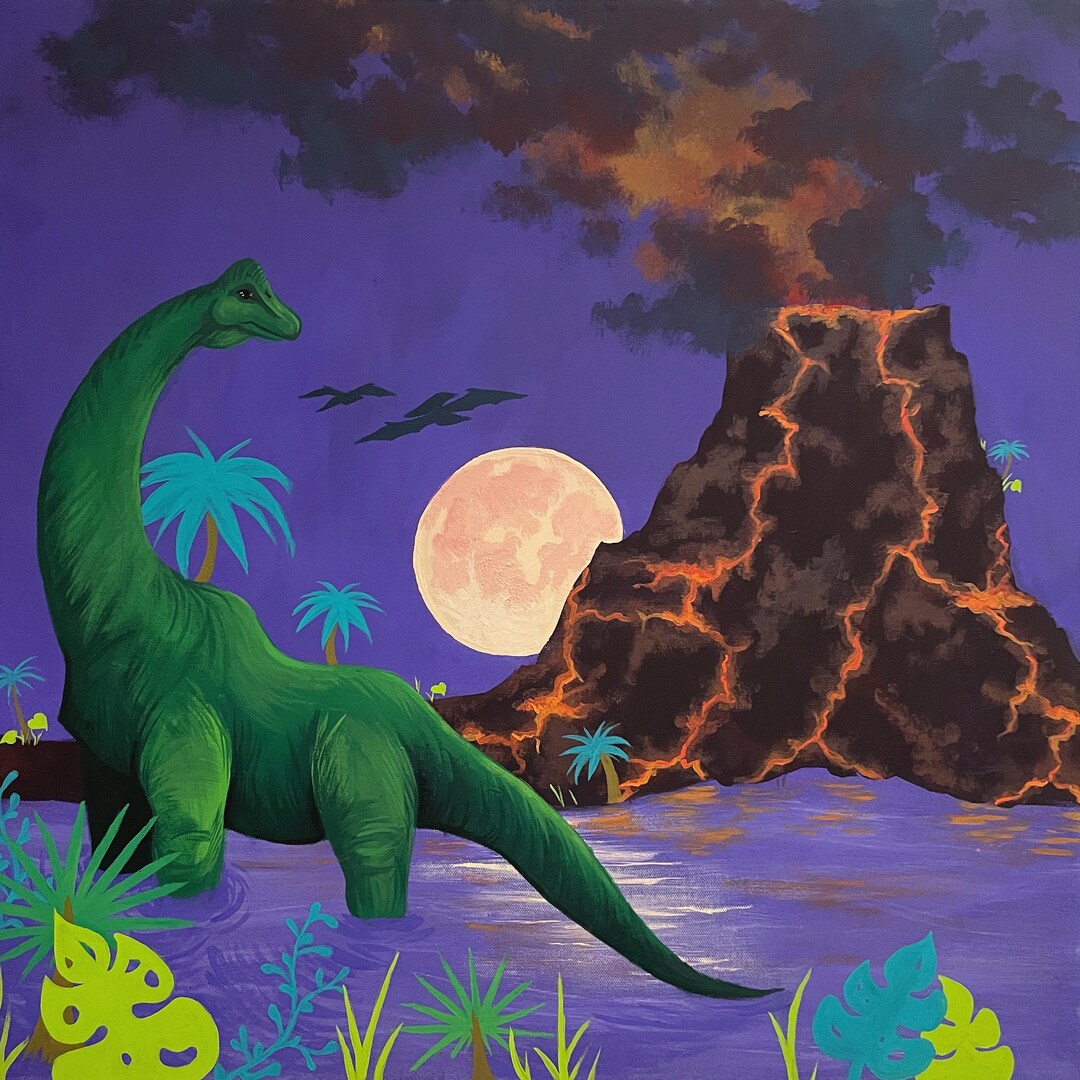 Eruption - 8”x8” Matte Art Print From a Whimsical Handmade Acrylic ...