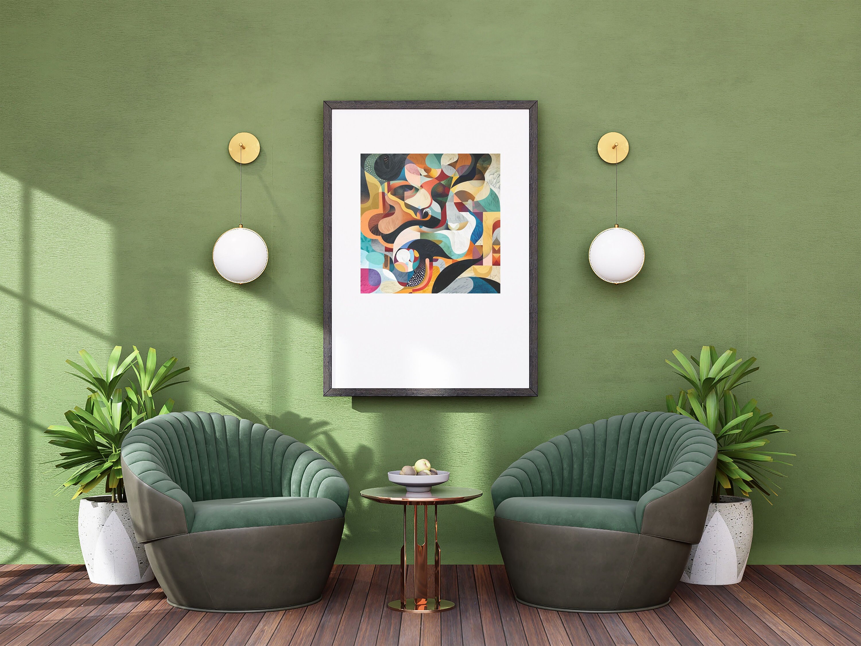 Abstract Organic Shapes Digital Art. Colorful Flowing Forms. Digital ...