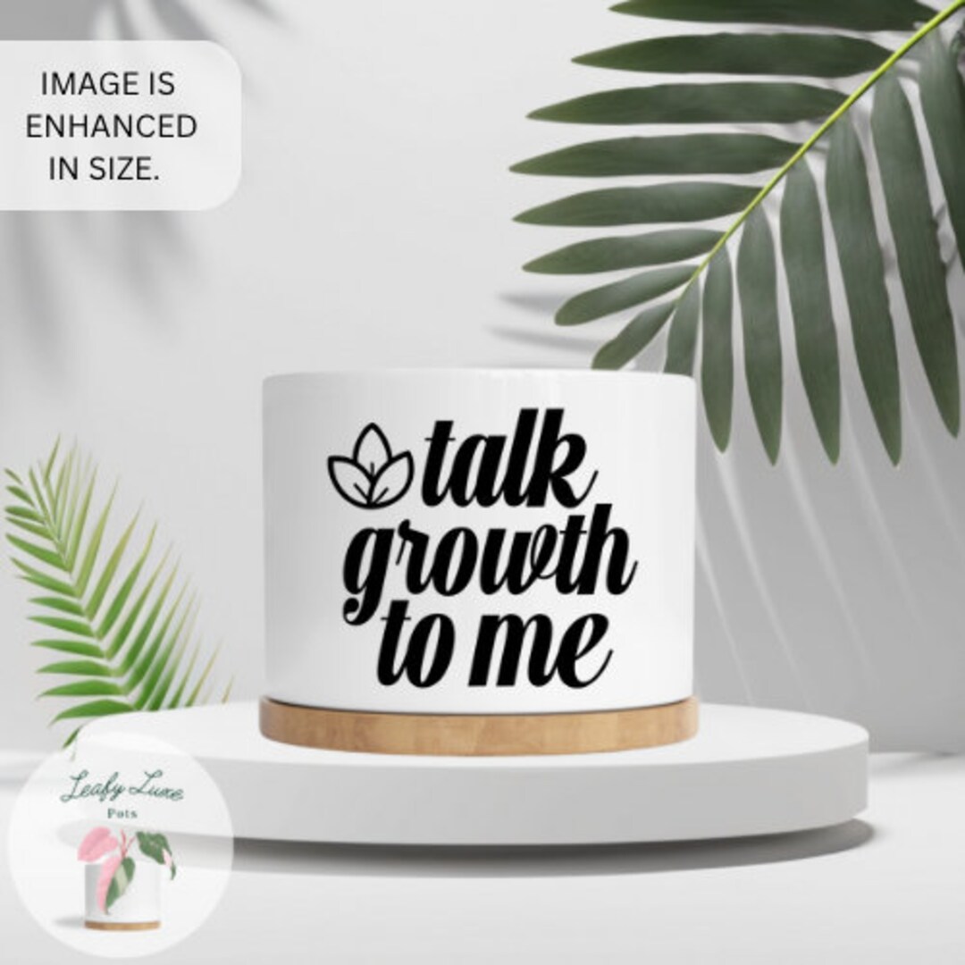 Talk Growth to Me|sassy Pot Sayings|ceramic Plant Pot With Drainage ...